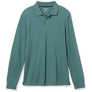 Amazon Essentials Men's Slim-Fit Long-Sleeve Pique Polo, Sage Green, X-Large