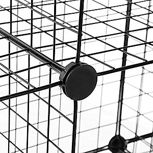 Only Garment Racks 4 Cube Mini Grid Unit with Back- Black