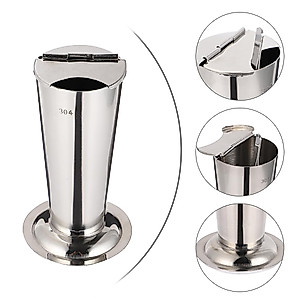 Scicalife Stainless Disinfection Case, Forceps Jar Stainless Steel Forceps Instruments Tweezers Holder Tube for Tattoo Cotton Ball Gauze Tampon(9cm)