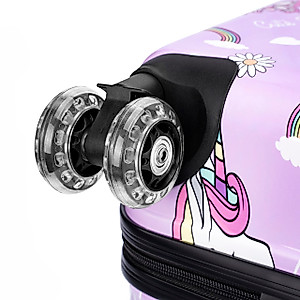 Younglingz Lil Flyer 20'' kid ride on suitcase child stroller spinner luggage (Glam)