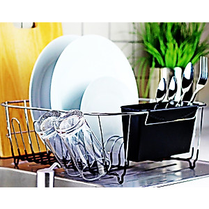 Neat-O Deluxe Chrome-Plated Steel Small Dish Drainers (Black)