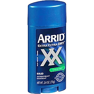 Arrid XX Antiperspirant/Deodorant Solid, Unscented, 2.7-Ounce Sticks (Pack of 6)