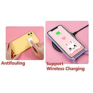 UnnFiko Silicone iPhone Case with Phone Lanyard, Long Crossbody Strap, Universal Lanyard Neck Strap Protective Case Cover (Navy Blue, iPhone 13 Pro)