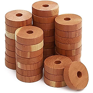 Juvale Cedar Rings for Hangers, Cedarwood Closet and Drawer Freshener (1.5 in, 36 Pack)