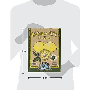 Down to Earth All Natural Fertilizers Organic Citrus Mix 6-3-3, 5 lb Box Fertilizer for Lemons, Limes, Oranges Citrus Trees