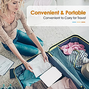 Rechargeable Travel Makeup Mirror 72 LED Lighted Makeup Mirror Travel Mirror Compact Slim LED Vanity Mirror with Lights Lighted Makeup Mirror with 3 Lighting Modes Dimmable Touch Screen (White)