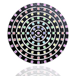 Treedix WS2812B 5050 RGB LED Ring Light 109 LEDs 7 Rings Matrix Individually Addressable Full Dream Color DC 5V for Arduino and Raspberry Pi