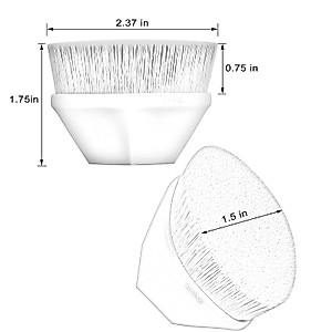 ISMINE Foundation Makeup Brush Flat Top Kabuki Hexagon Face Blush Liquid Powder Foundation Brush for Blending Liquid, Cream or Flawless Powder Cosmetics with Bonus Protective Case (Black)