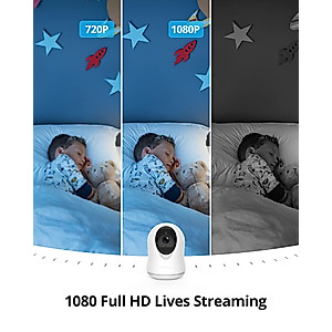 VOCOlinc Indoor Security Camera, 1080P Camera, Camera for Home Security/Baby Monitor/Pets, Pan/Tilt IP Camera with Night Vision, 2-Way Audio, Works with Apple Home HomeKit ONLY