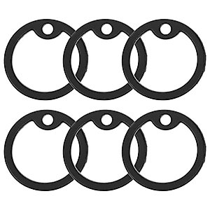Silicone Dog Tags Dog Tag Silencer 6pcs Round Silicone Pet Id Tag Protector Dog Name Tag Silencer to Reduce Noise and Protect Tag Black Silicone Dog Tag