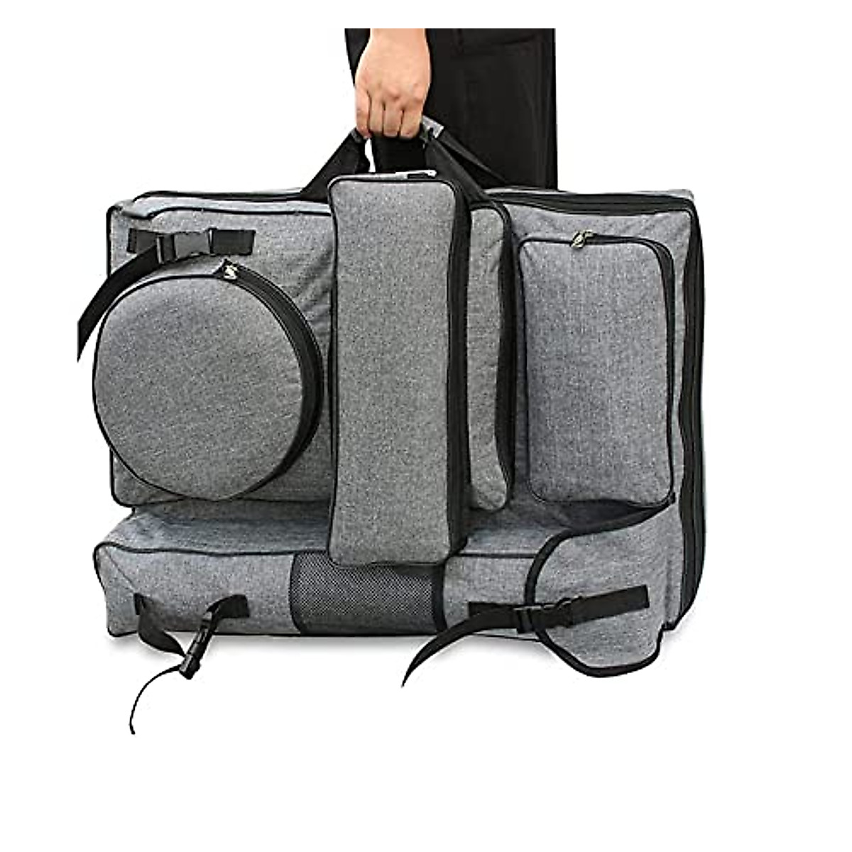 Art Portfolio Carry Bag 4K Canvas Artist Backpack Adjustable Shoulder Bag Tote Artist Portfolios Case Water-Resistant Drawing Board Bag for Art Supplies Storage Transport Traveling, 26 x 19 Inch