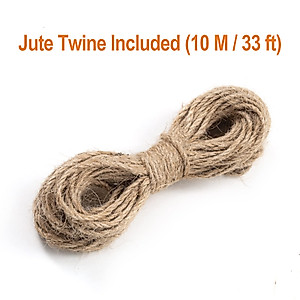 Mini Clothes Pins, 120 Pcs Natural Wooden Clothespins with 10m Jute Twine, 1 Inch Mini Wooden Clips, Mini Clothes Pins for Photo Crafts DIY Weddings and Cocktails Décor (1in/120pcs)