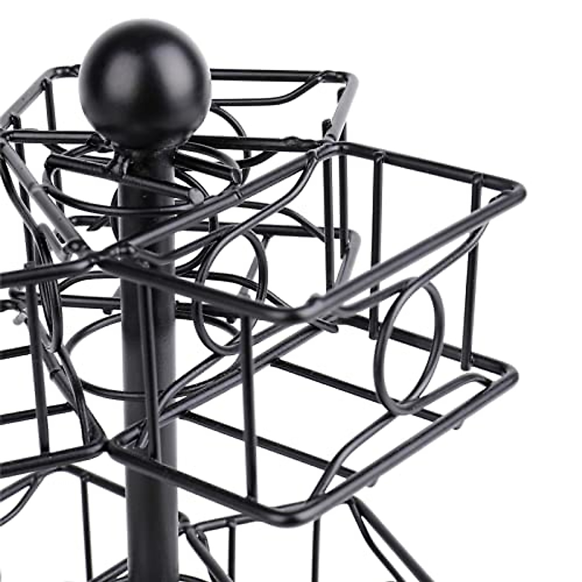 Peohud Tea Bag Organizer, Tea Bag Spinning Carousel with 6 Compartments, 360-Degrees Rotating Storage Organizer for Tea and Coffee, Up to 60 Tea Bags Storage