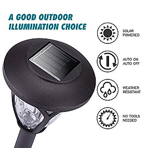 HECARIM Solar Lights Outdoor, 10 Pack Solar Pathway Lights, Solar Powered Garden Lights, Waterproof LED Solar Landscape Lights for Walkway, Pathway, Lawn, Yard and Driveway…