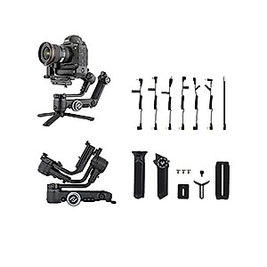 FeiyuTech SCORP PRO Official-Authorized Gimbal Handheld Camera Stabilizer with Remote Handle and OLED Screen for Mirrorless Camera for Sony,Canon,Nikon,Fujifilm,10.5 lb Payload，Without Case