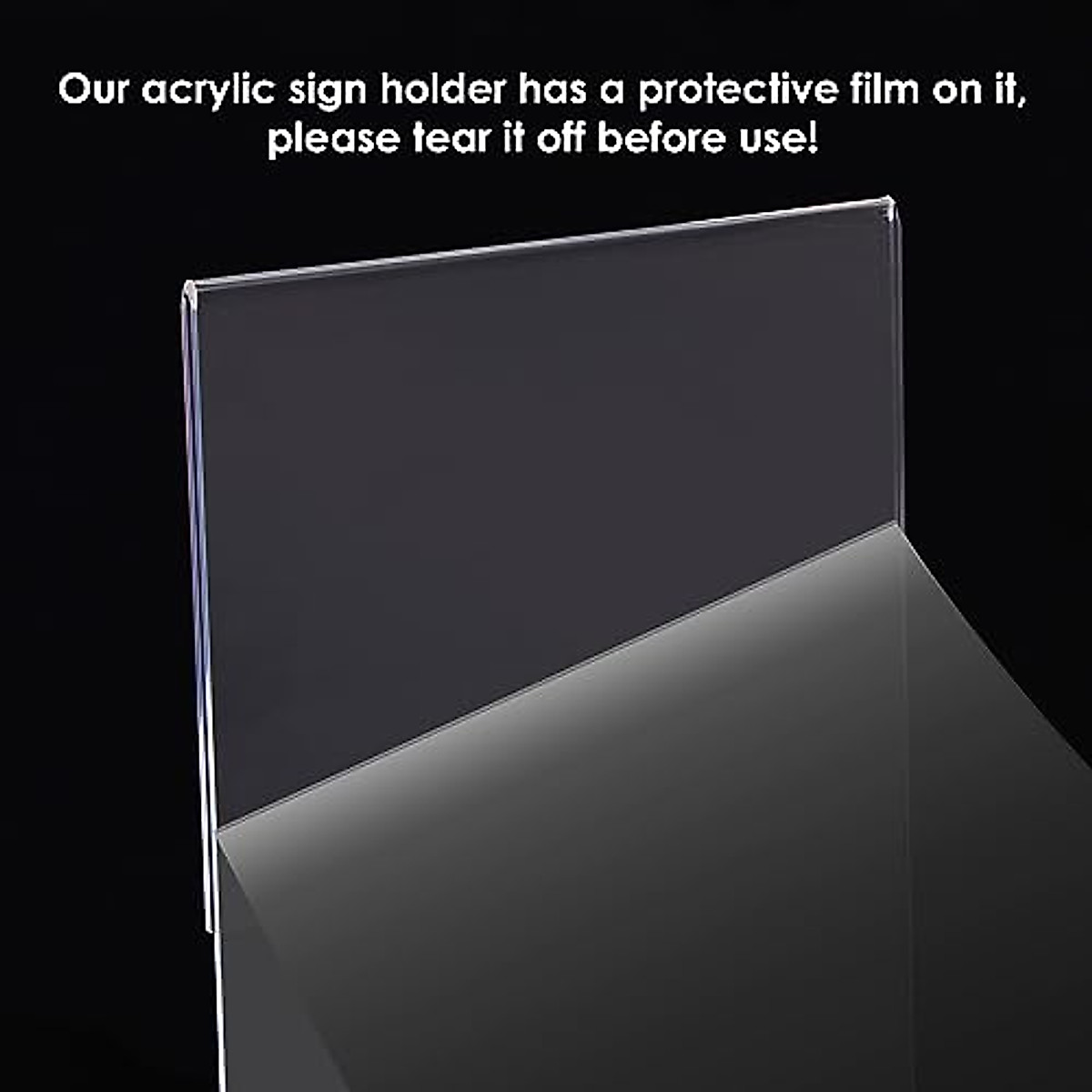 EOOUT Acrylic Sign Holder, A4 Size, 6 Pack, Plastic Flyer Display Holder, Slant Back Clear Paper, Document Menu Table Transparent Stand for Office, Store, Restaurant