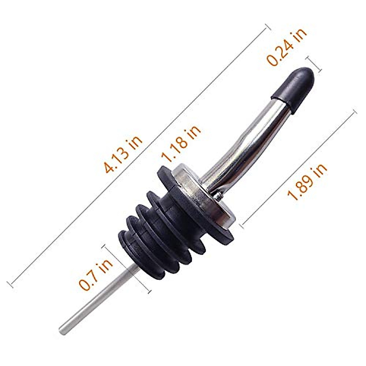 2 Pcs Oil Spout Liquor Pourers Bottle Spout Speed Pourer Olive Oil and Vinegar Stopper Spout for About 3/4" Bottle Mouth, with Dust Caps