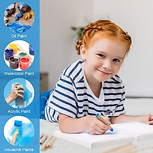 Ireer 90 Pcs Mini Stretched Canvas Bulk, 5 x 5 Inch White Canvases for Painting, 100% Cotton Small Blank Canvas Boards for Kids, Art Supplies Panels for Oil, Acrylic, Watercolor Paint