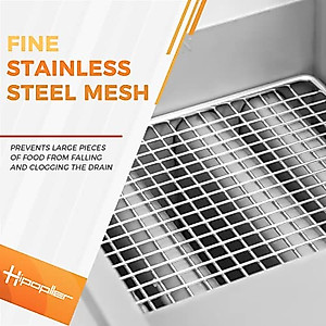 HIPOPLLER Gas Floor Fryer, 5 Tube Natural Gas Stainless Steel Fryer w/Single Drain Temperature Control for Restaurant 150000BTU