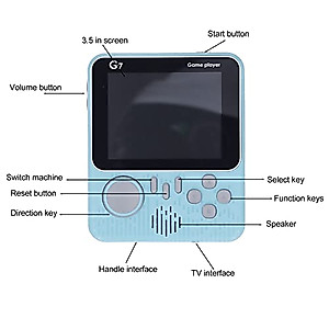 Elolicu G7 Handheld Game Console for Kid Children, 2022 New Portable 3.5 Inch Screen Built in 666 Classic Retro Video Games Console Single Player Lightweight Gaming Device Support for Connecting TV