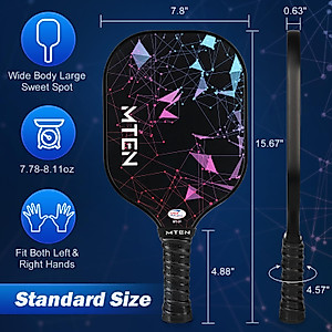 Pickleball Paddles Set of 2, USAPA Approved Fiberglass Surface Pickleball Set with 2 Pickleball Rackets,4 Pickleball Balls,1 Portable Carry Bag, Pickle Racket Set ​for Men Women