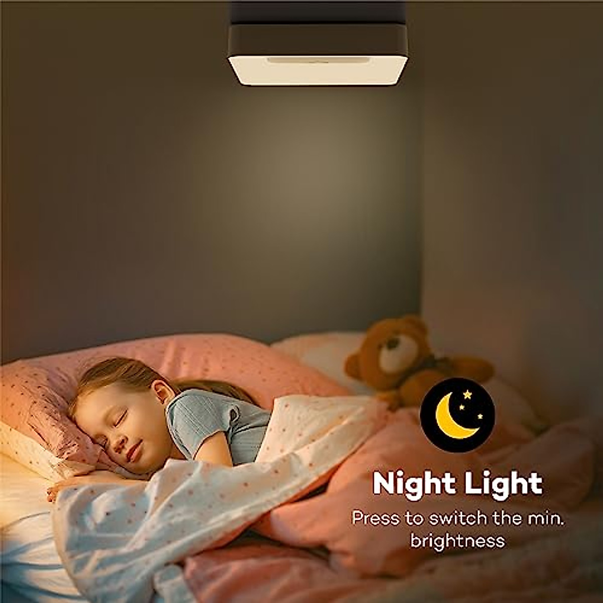 BLNAN 12 Inch Dimmable Flush Mount LED Ceiling Light Fixture with Remote Control, 24W 2400LM 3000K-6500K Dimming Ceiling Lamp for Bedroom Kitchen Hallway