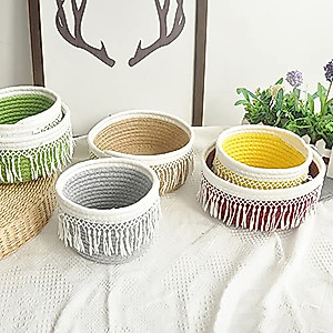 Cotton Line Makeup Storage Basket No Sharp Corners Large Capacity Small Debris Box