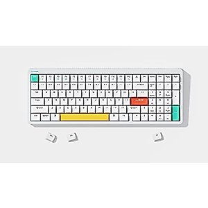 nuphy Halo96 Mechanical Gaming Keyboard, 96% RGB Hot-swap Wireless Keyboard, Supports Bluetooth、2.4G and Wired Connection，Compatible with Mac and Windows-White(Baby Kangaroo)
