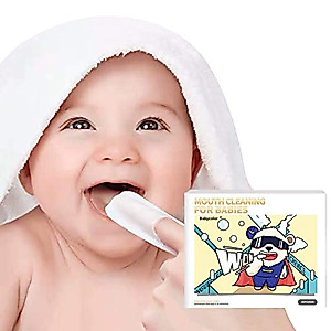 Tongueclear Baby Dry Wipes | Tooth and Gum Wipes | Baby Tongue Cleaner | Stage 1 Birth to First Teeth | 0-36 Months | 60 Count