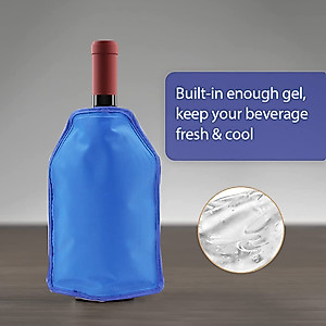 Wine Cooler | Bottle Cooler Fits 750ml and 1.5L Bottle | Wine Chilling Sleeves Ideal For Champagne Wine and Beer(2Pack)