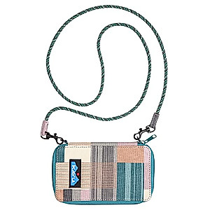 KAVU Go Time Bi-Fold Crossbody Wallet with Rope Strap - Grandmas Quilt