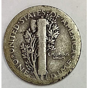 1920 D Mercury Dime 90% Silver 10c Average Circulated