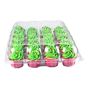 Katgely 24 Pack Cupcake Boxes - Set of 4- Plastic Cupcake Containers