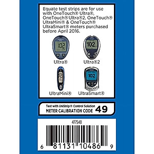 Equate Diabetic Blood Sugar Test Strips - 50ct (Pack of 1) - Accurate Glucose Testing for Diabetes Control, Boxed by Fusion Shop Store
