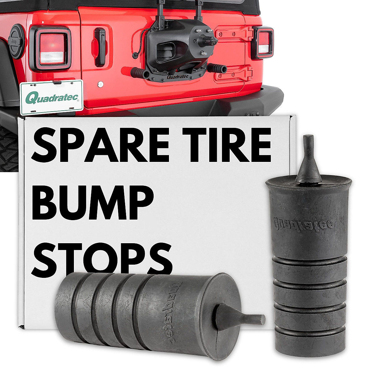Quadratec Tailgate Spare Tire Bump Stop Kit - Fits Jeep Wrangler JK & JL 2007-2024 - Jeep JK Spare Tire Bump Stop Jeep JL Spre Tire Bump Stop Jeep JK Bump Stop Jeep JL Bump Stop - Reduces Rattling