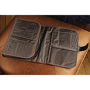 Proverbs 3:5 Tri-fold Bible Cover for Women, Bible Study Organizer, Velcro Closure, Nylon, Pink/Brown, Large