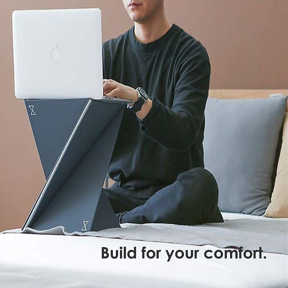 Levit8 - The flat folding portable standing desk,Periwinkle,Small