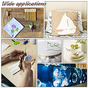 NBEADS 100 Pcs White Cotton Fabric, 4.7×4 in Quilting Cotton Squares Solid Color Precut Fabric Pieces Embroidery Fabric Cotton for DIY Sewing Craft