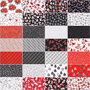 Holiday Charms Scarlet Ten Square 42 10-inch Squares Layer Cake Robert Kaufman Fabrics TEN-1195-42