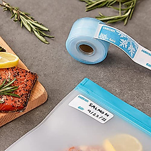 RSVP International Freezer Labels with Convienient Plastic Dispenser, 100 Count, 2.25x1.25", Snowflake