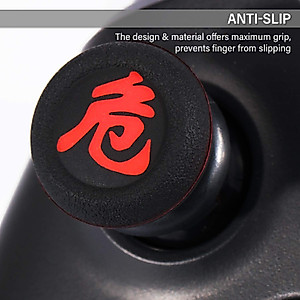 Playrealm FPS Thumbstick Extender x 2 & Printing Rubber Silicone Grip Cover x 4 for Xbox Series X/S & Xbox One Controller(Death of KANJI&Danger of KANJI)