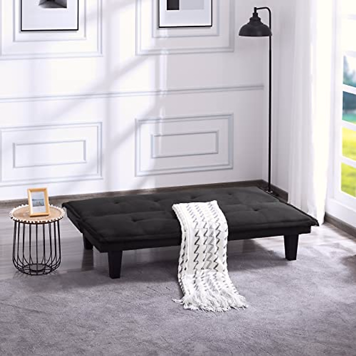 Modern Cozy Loveseat,Soft Upholstery Futon Sofa Daybed,Small Love Seat Recliner Couch for Living Room Office Apartment Compact Space Furniture Set,Solid and Easy to Assemble