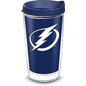 Tervis Made in USA Double Walled NHL® Tampa Bay Lightning® Insulated Tumbler Cup Keeps Drinks Cold & Hot, 16oz, Shootout