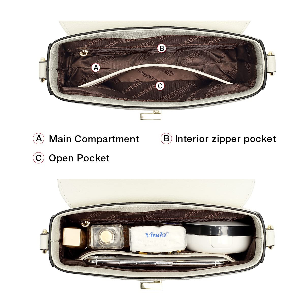 LAORENTOU Cow Leather Crossbody Bag for Women Small Phone Bag Purse Mini Shoulder Bags for Women Clearance