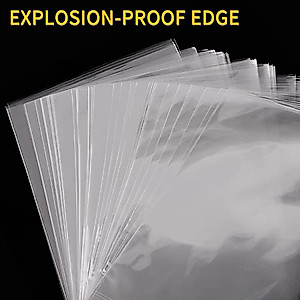 Kyswwellbag 200 Count Clear Plastic Bags, 5x7 Inch Opp Cello Bag Sealed Self Adhesive Reusable Transparent Cellophane Bags, Suitable for Jewelry Bakery Candies Goodies Cookies