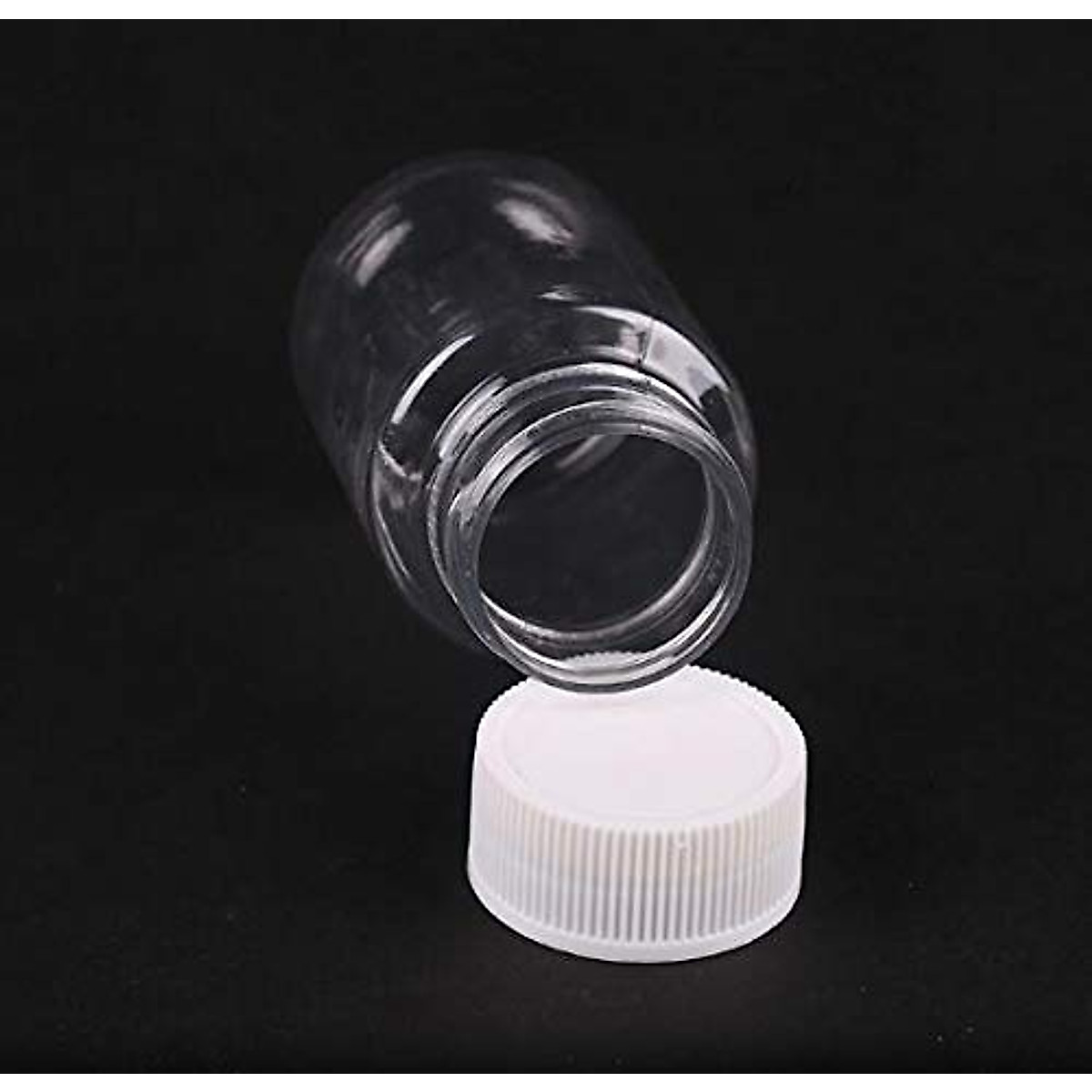 12PCS 100ML 3.4OZ Transparent Empty Plastic Bottles with White Screw Cap Holder Storage Box Refillable Portable Durable Container Jar Pot for Travel Daily Life