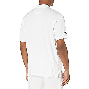 Callaway Men's Solid Opti-Dri Short Sleeve Golf Polo Shirt With Stretch Fabric, Sun Protection, Extended Sizing (Sizes Small-4Xl), White, 4X-Large