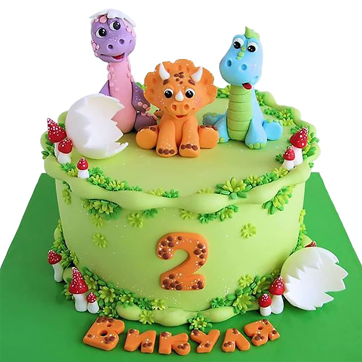 3 Pcs Baby Dinosaur Cake Toppers Miniature Dinosaur Cupcake Inserts for ...