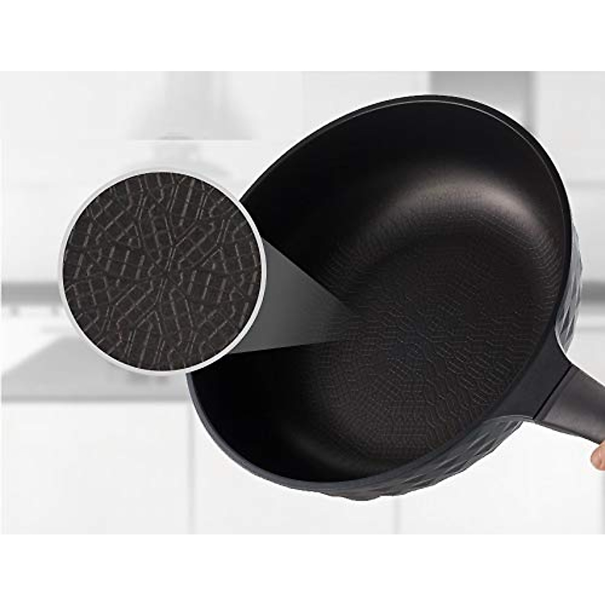 Queensense Premium Titanium 5-Coated Non-Stick Frying Pan Wok 30cm
