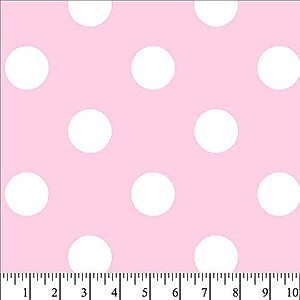 Dots on Pink No-Sew Throw Fleece Fabric Kit (72x60)